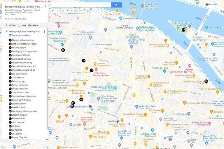 A Moveable Feast! Self-Guided Hemingway Tour, Paris | World In Paris